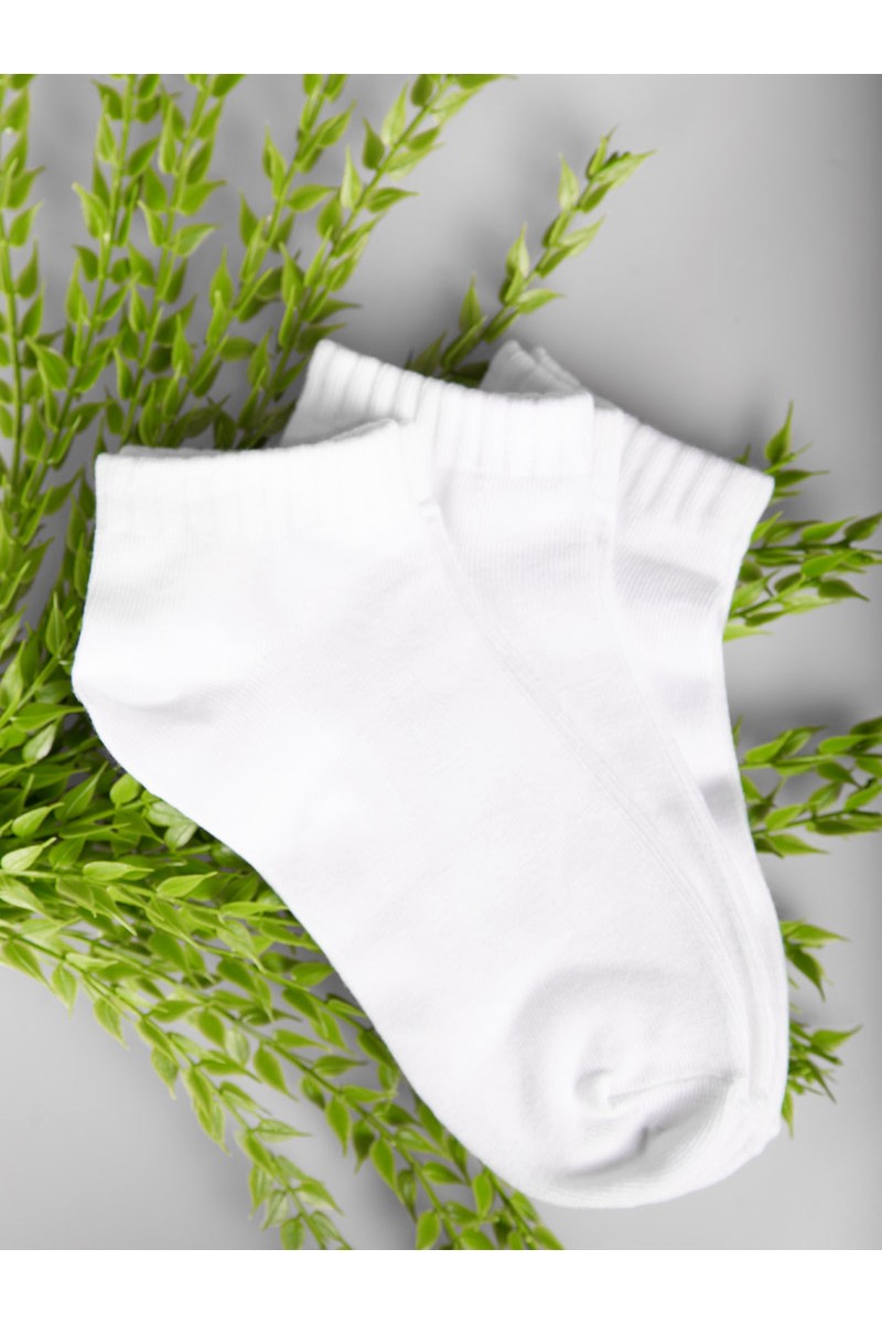 Plain White Socks 3 Pairs Set