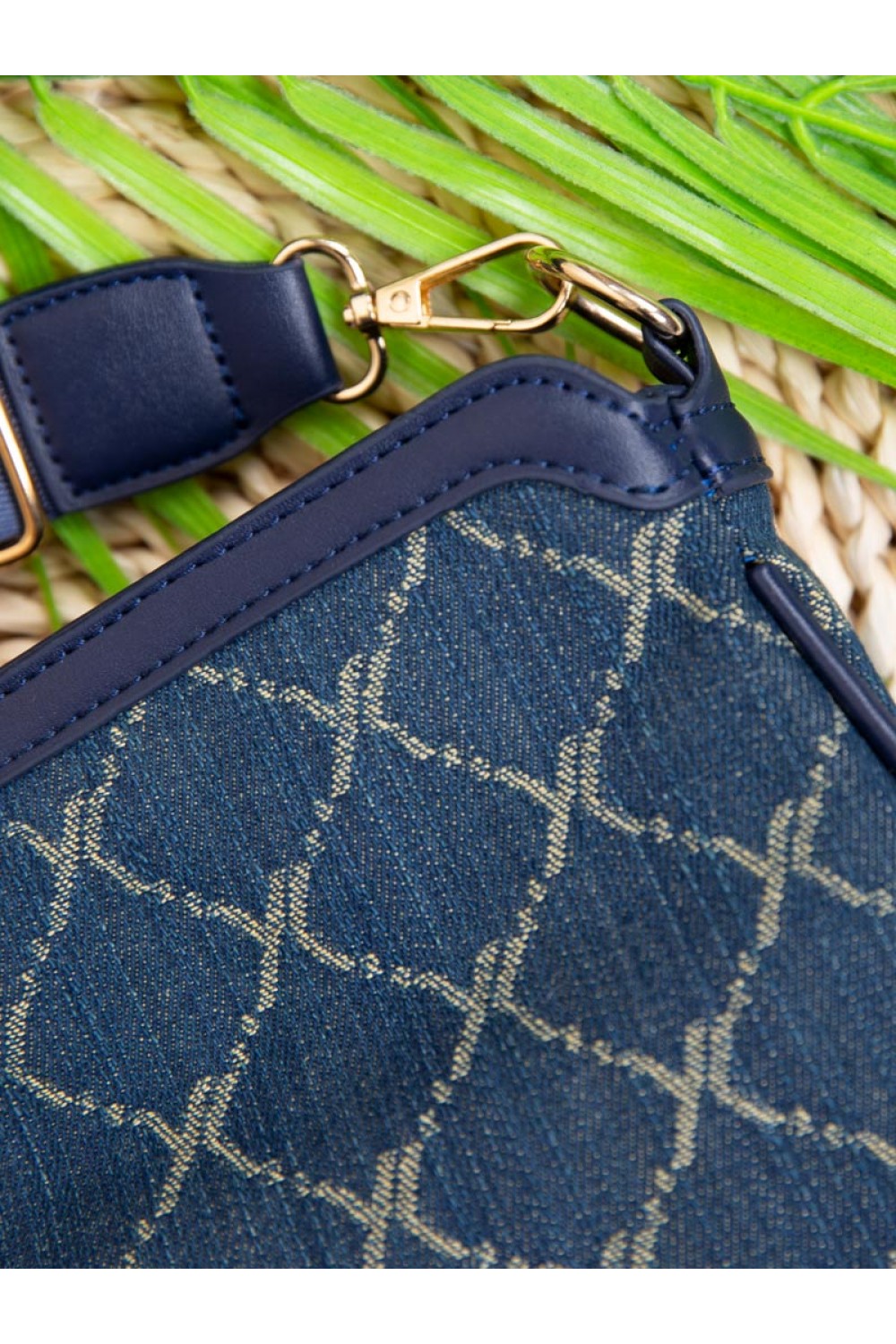 Bag decorated with a medal