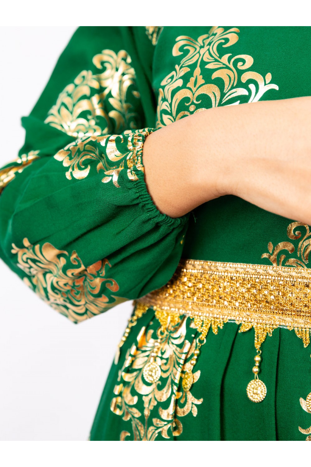 Galabia on founding day with golden inscriptions