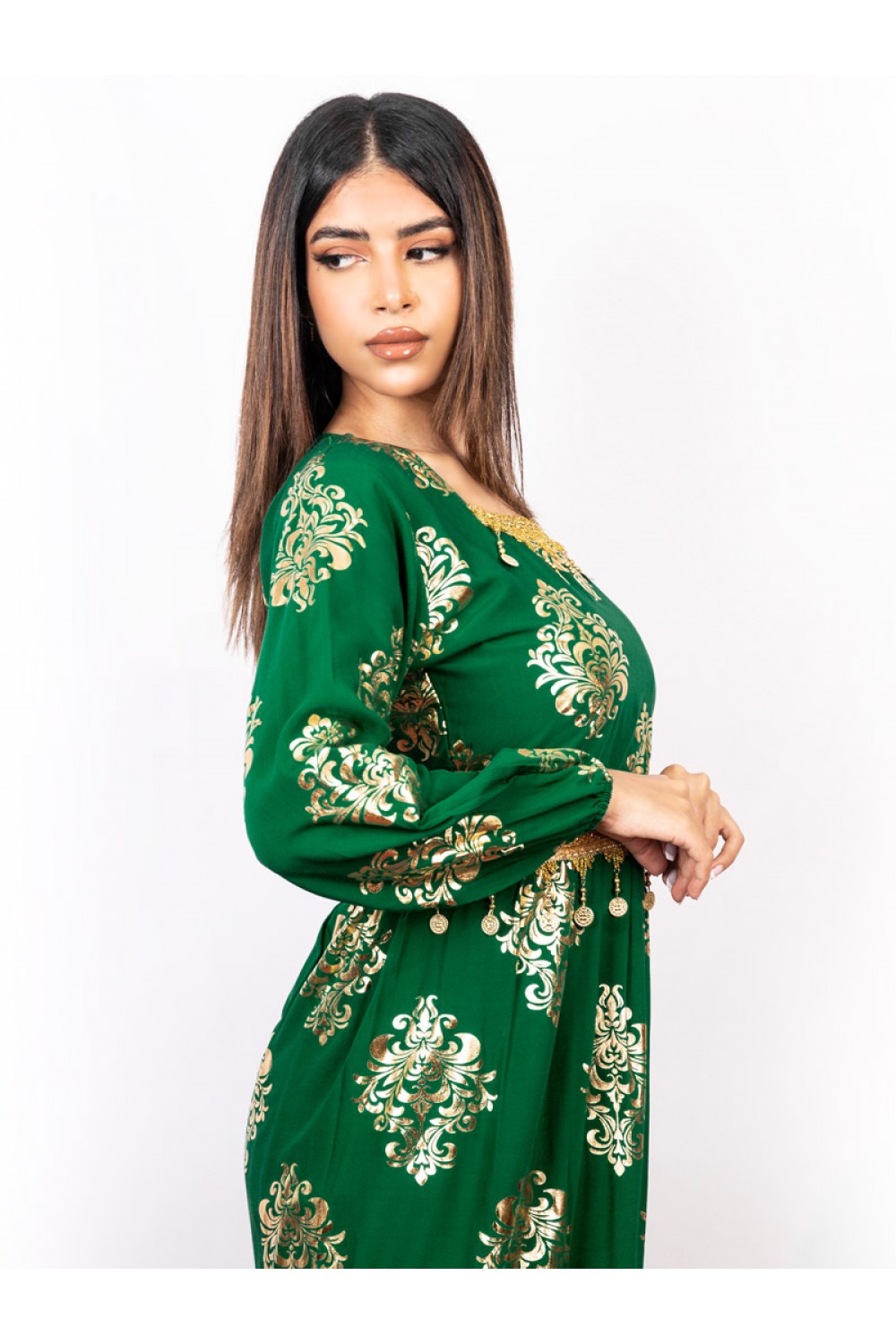 Galabia on founding day with golden inscriptions