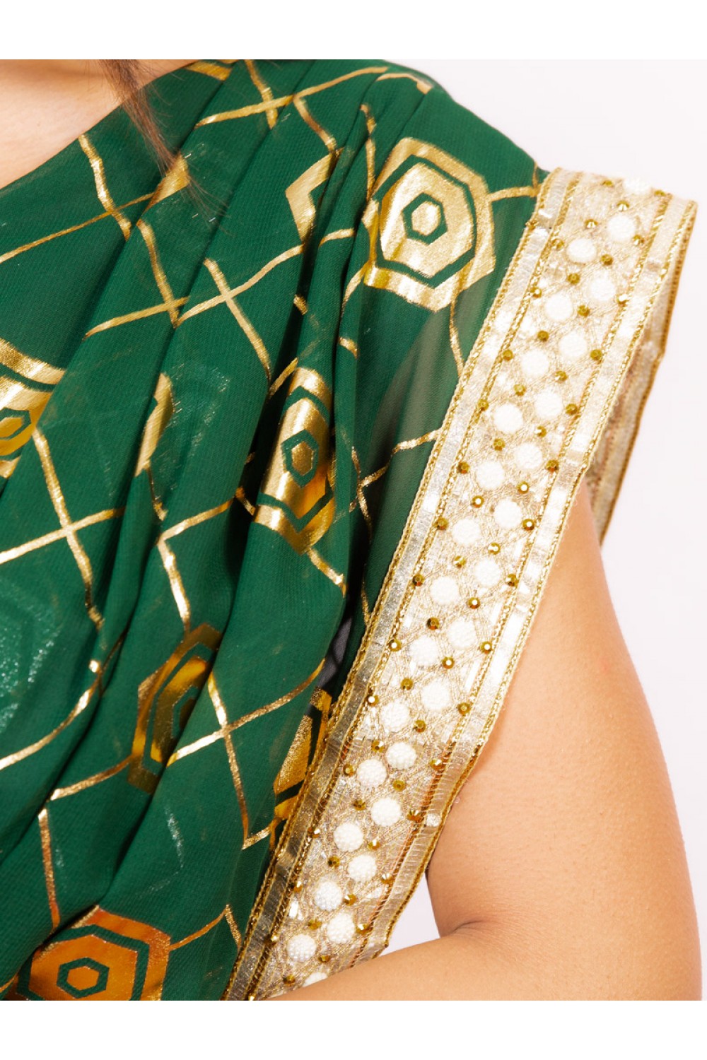 Foundation day dress with a distinctive hand cut