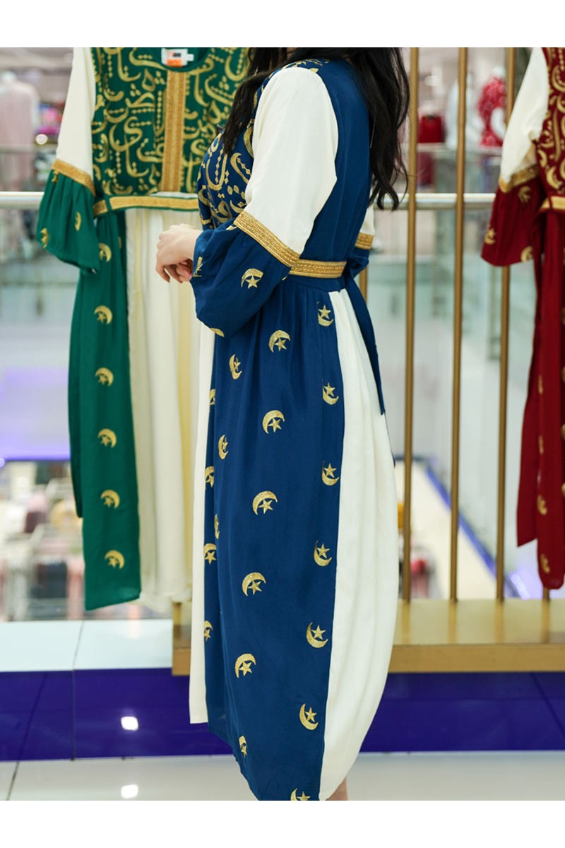 Ramadan galabia decorated with Arabic calligraphy