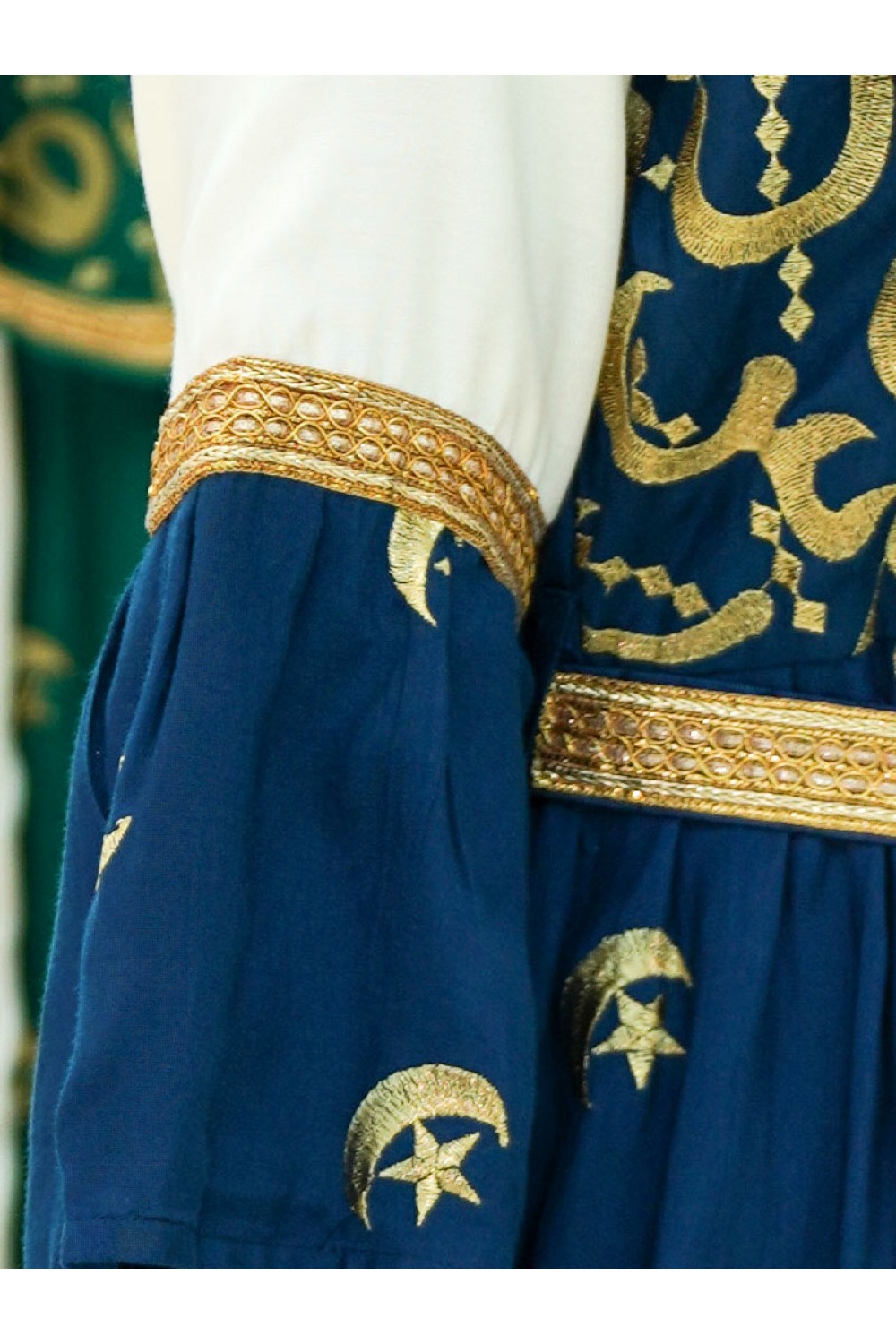 Ramadan galabia decorated with Arabic calligraphy