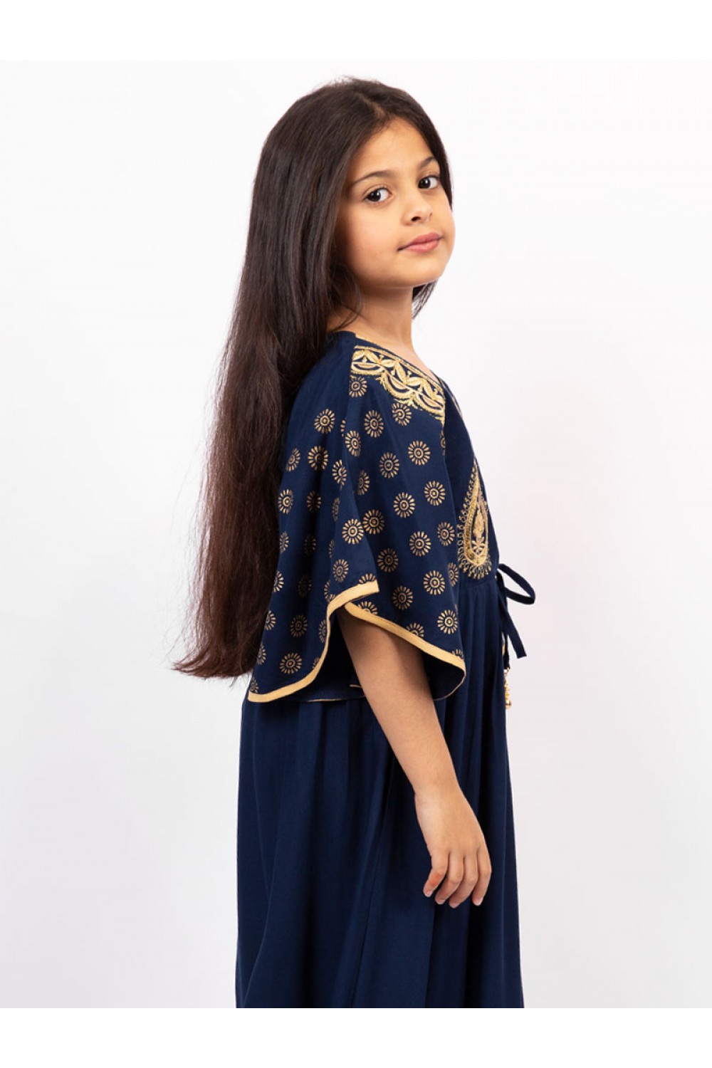 Galabia with golden embroidery