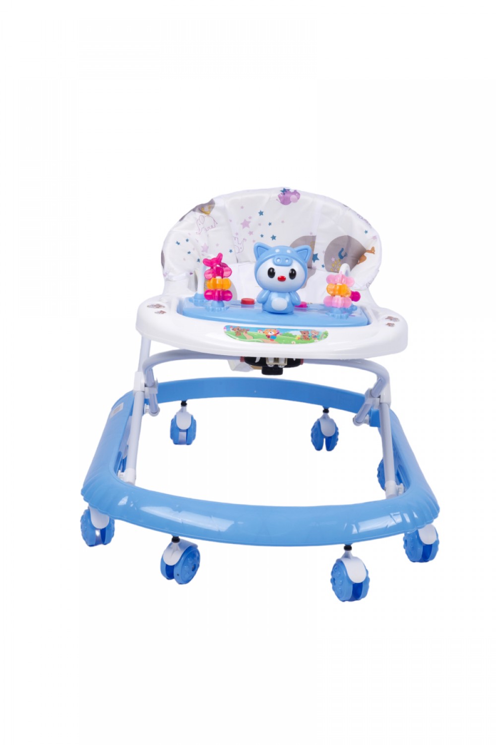 Children's walk with folding wheels for learning to walk combined with recreational toys