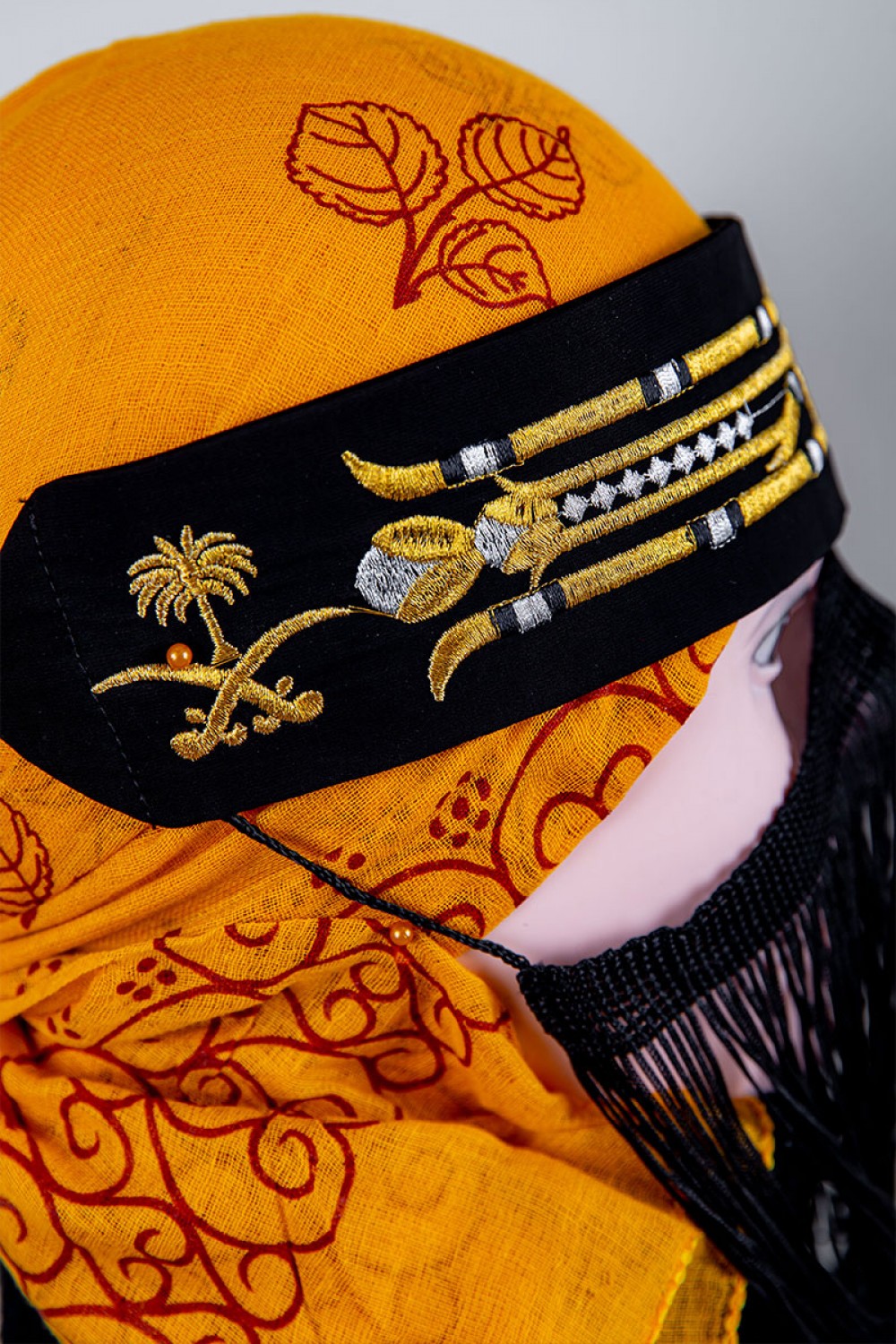 Women's black burqa for Foundation Day with gold embroidery on the top ...