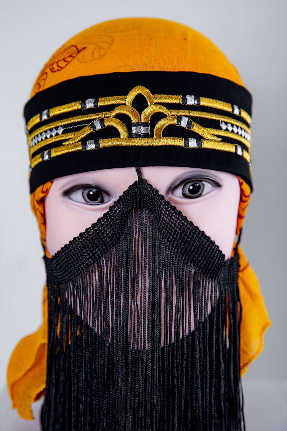 Women's black burqa for Foundation Day with gold embroidery on the top ...