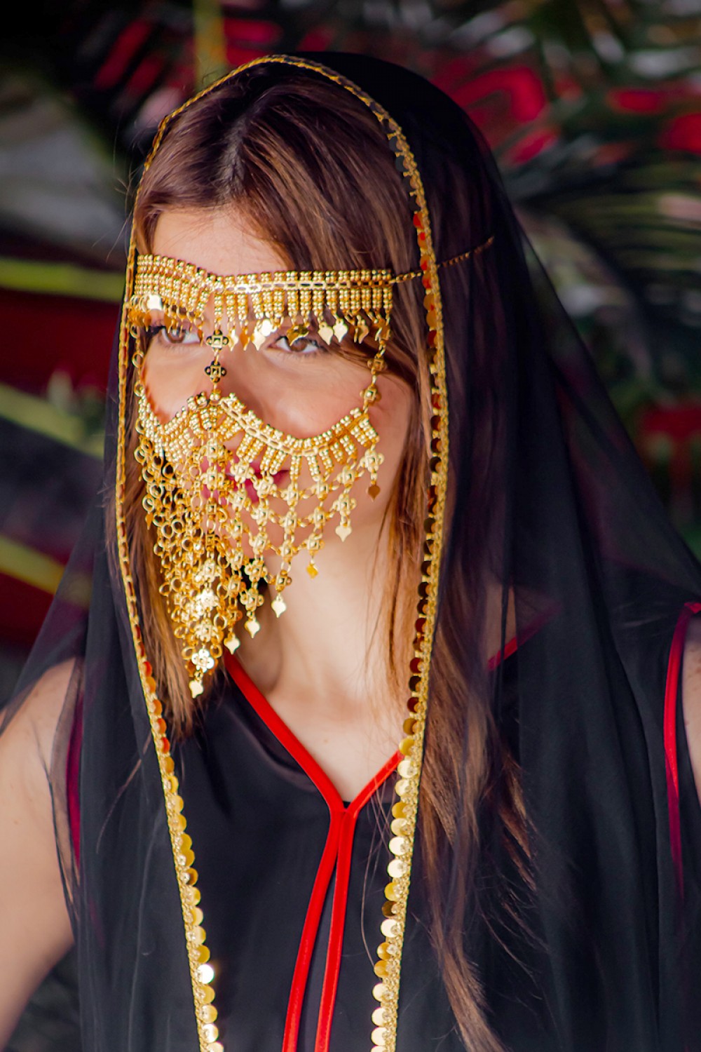 Women's gold burqa for Foundation Day - YX-02