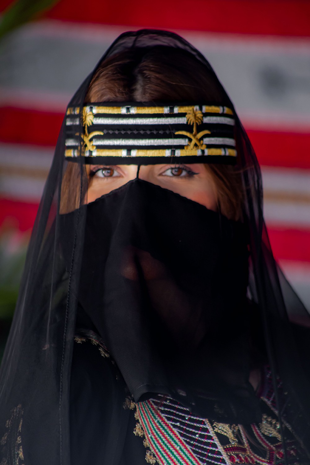 Women's black burqa for Foundation Day with gold and silver embroidery ...