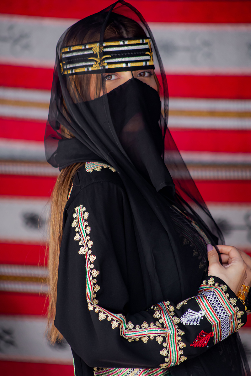 Women's black burqa for Foundation Day with gold and silver embroidery ...